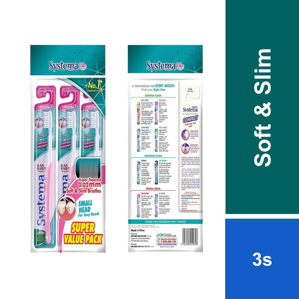 Systema Toothbrush Super Value Pack 3s Compact | Shopee Malaysia