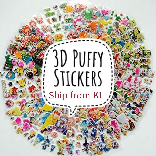 Ready Stock ~ 3D Cartoon Puffy/ Bubble Stickers anime | Shopee Malaysia