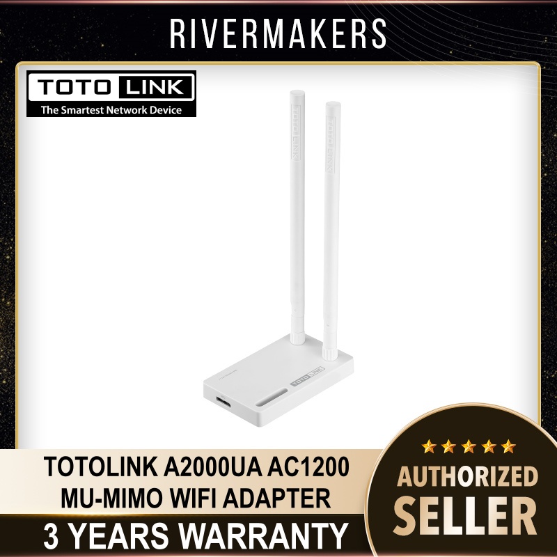 Totolink A2000UA Mu-Mimo 2 x 5dBi High Gain AC1200 USB 3.0 Wireless ...