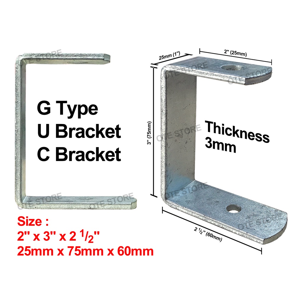 GI G Type C Bracket U Bracket Metal Trunking Hanger Cable Trunking ...