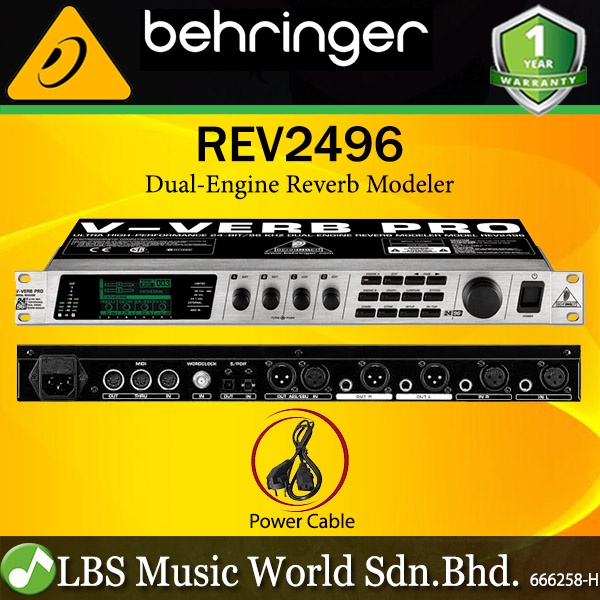 [Clearance] Behringer REV2496 V-Verb Pro Modelling Reverb Processor ...