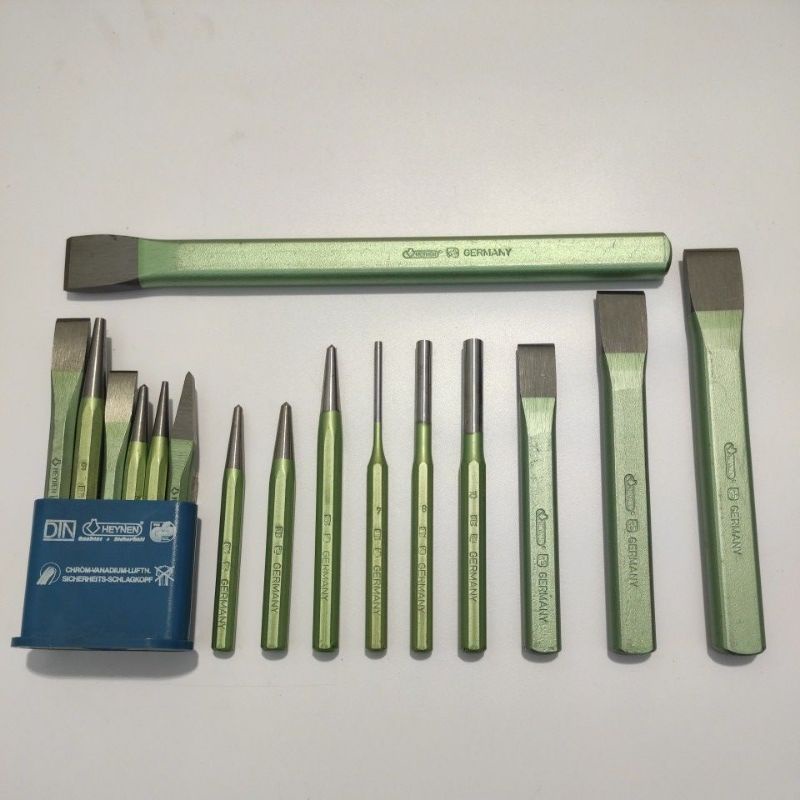 HEYNEN Pin Punch, Flat Chisel and Center Punch. Made in Germany ...