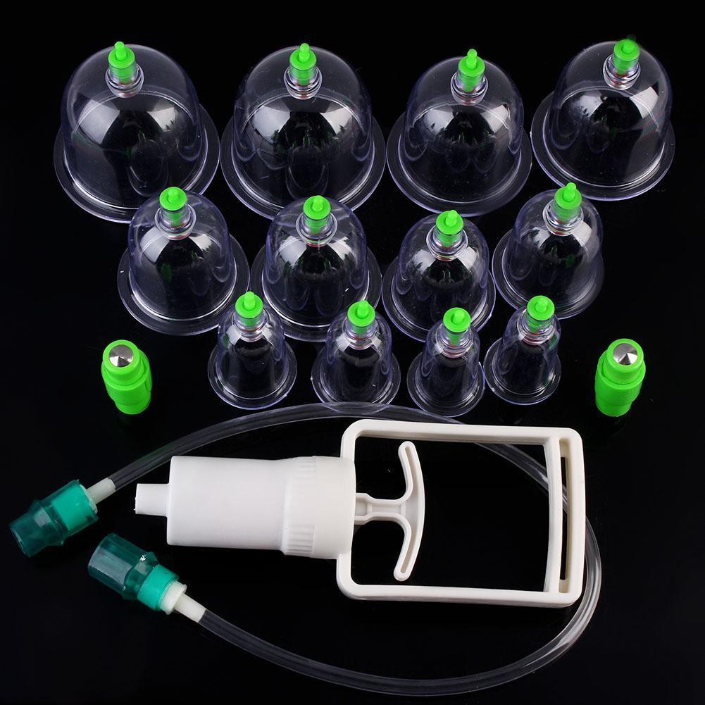 12 cups Chinese Cupping Vacuum Therapy Traditional Apparatus 12pcs Cup ...