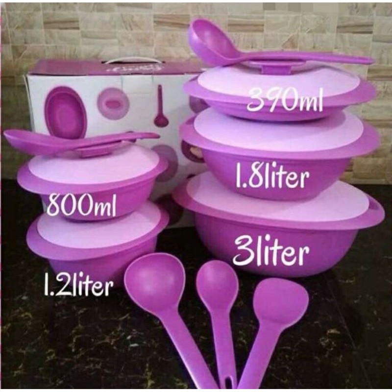TUPPERWARE BLOSSOM PURPLE DAISY SAIZ BESAR / SERVING UNGU DAISY WITH ...