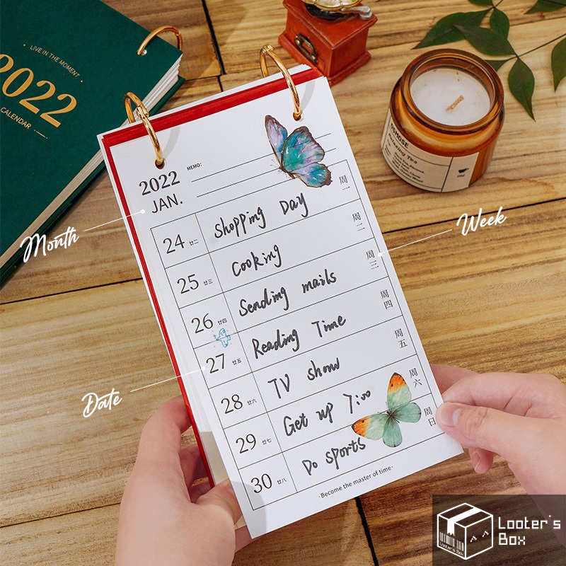 [CLEARANCE] Minimalist Weekly Desktop Calendar New Year Schedule ...