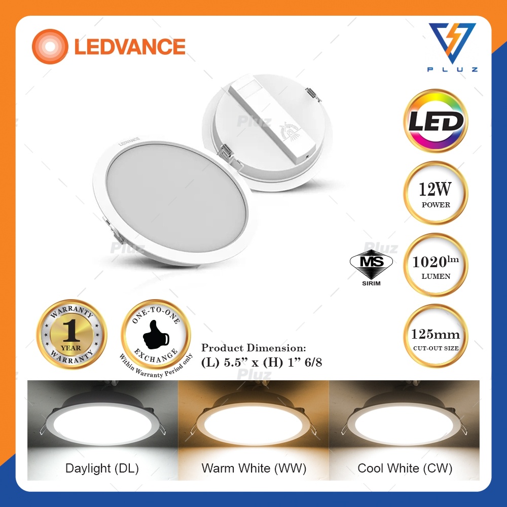 OSRAM LEDVANCE 12W/18W/24W 5"/6"/8" LED ECO G2 DOWNLIGHT NEW MODEL ...
