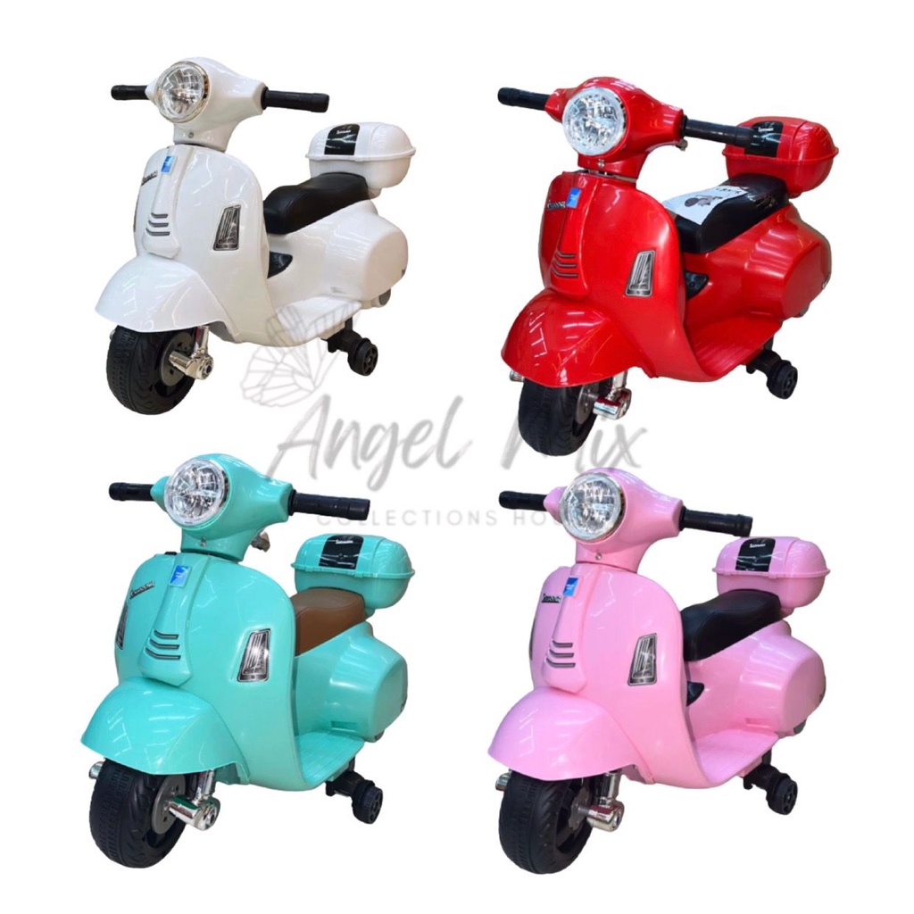 Mini Vespa Scooter ride-on with storage | Shopee Malaysia
