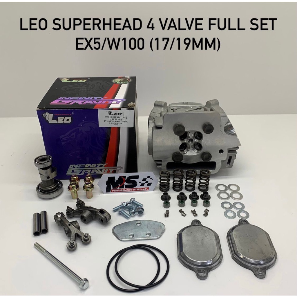 Leo Racing Head EX5/W100/CLASS1 4 Valve 17/19mm Full Set | Shopee Malaysia