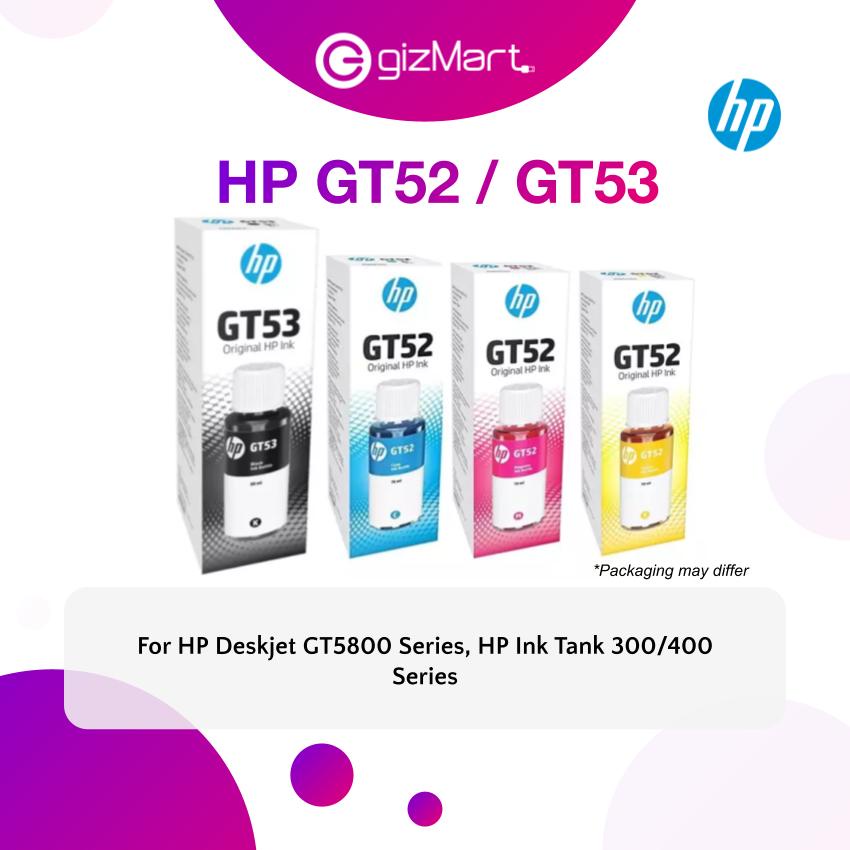 HP GT52 / GT53 / GT53XL Black/Cyan/Magenta/Yellow HP Ink Bottles for HP ...