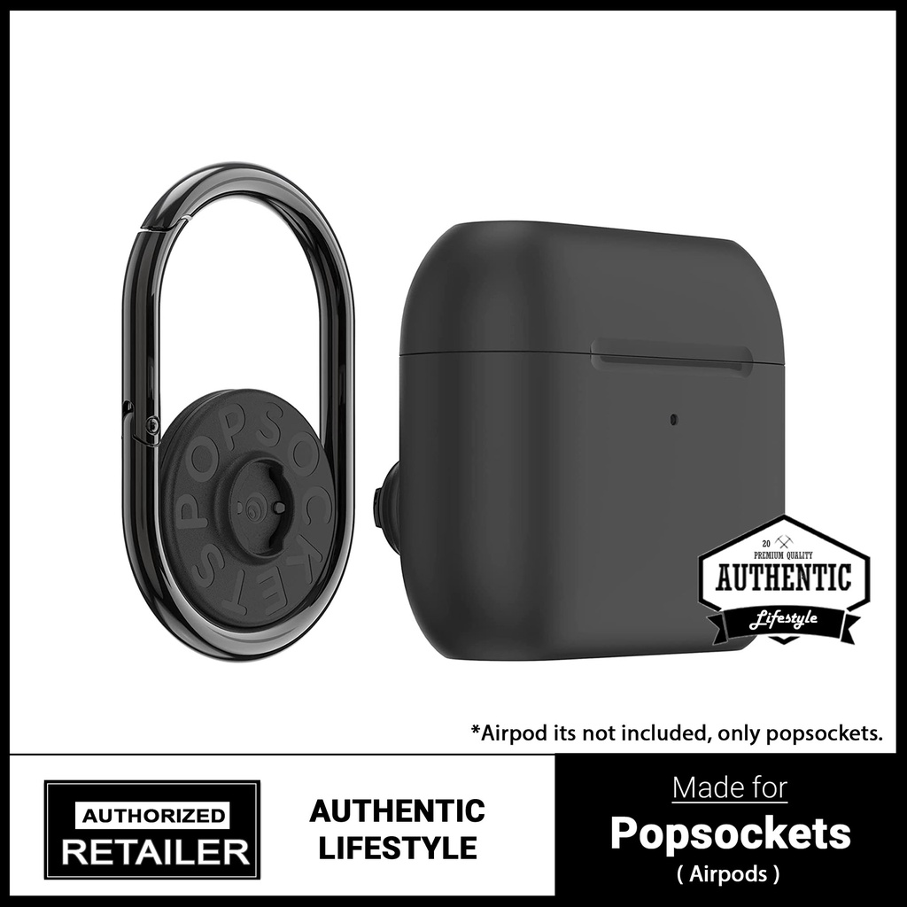 PopSockets PopGrip Airpod Holder with PopChain - Black (Barcode ...