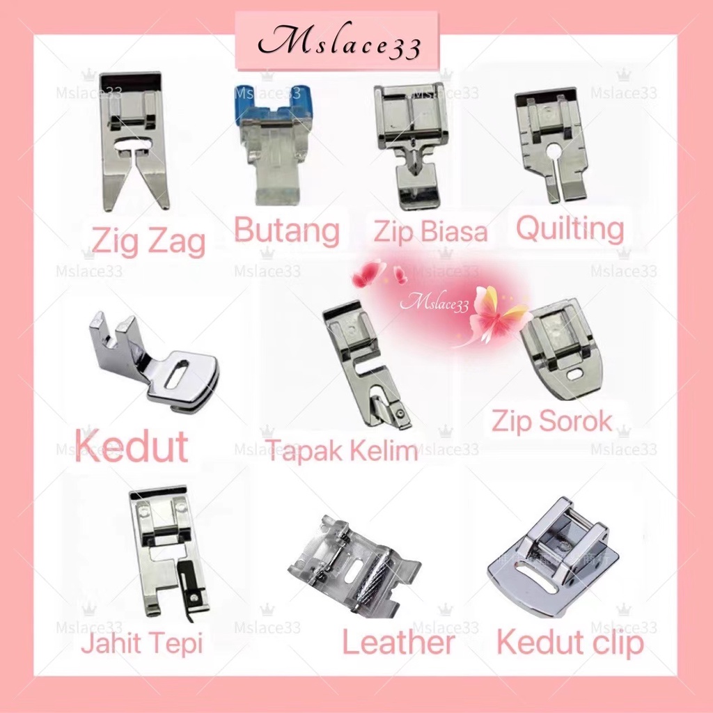 Tapak Mesin Jahit / Sewing Machine Presser Foot / Portable Sewing ...