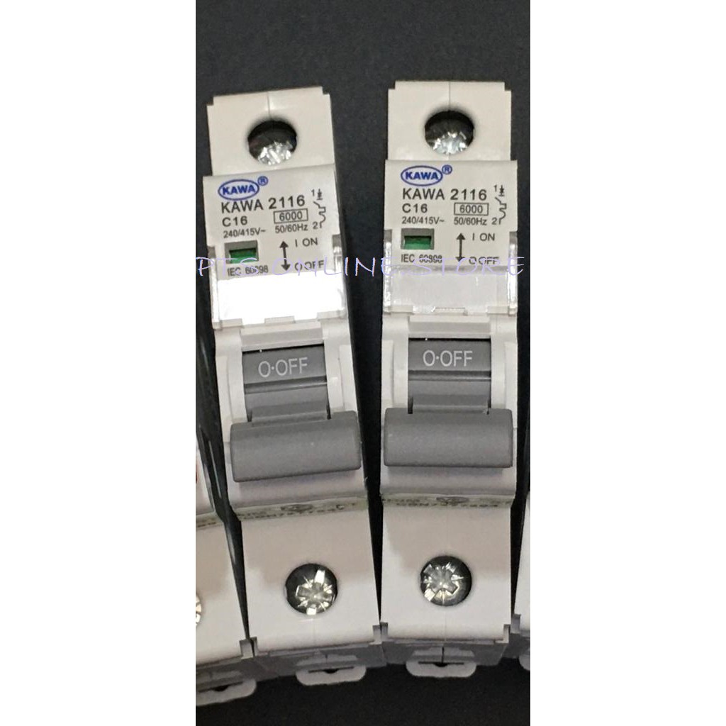 KAWA 1POLE MCB 6A/10A/16A/20A/32A WITH SIRIM APPROVED | Shopee Malaysia