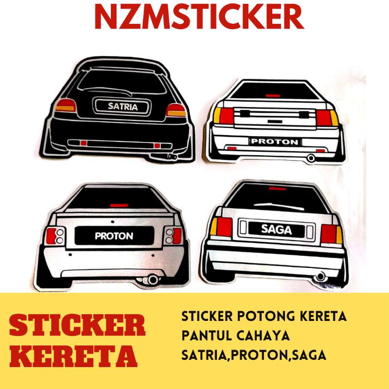 Sticker belakang kereta Proton,Saga,Satria | Shopee Malaysia