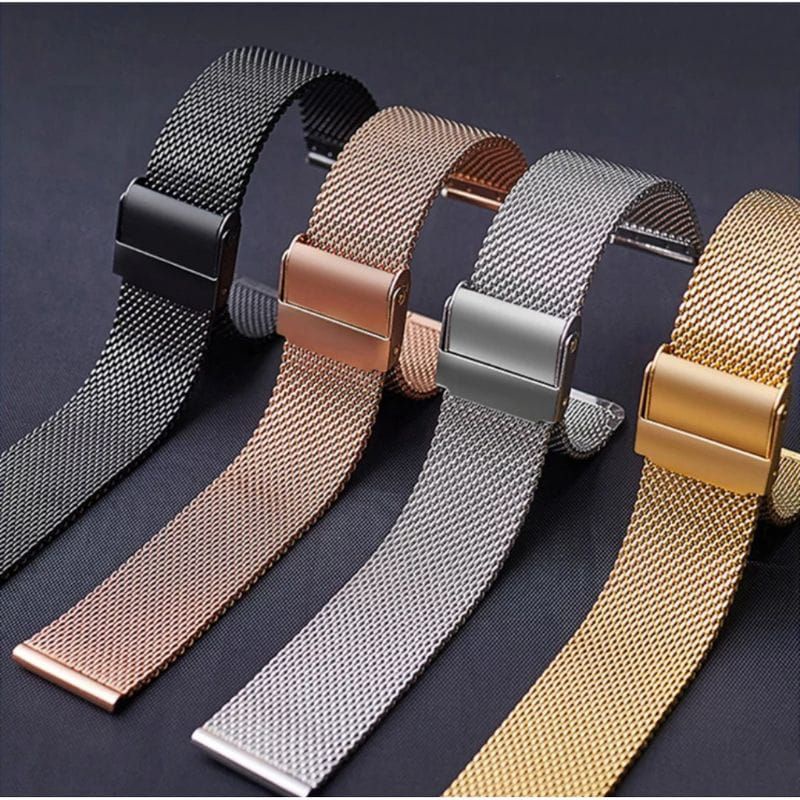 Mesh watch strap stainless steel sand chain mesh watch strap 14mm 16mm ...