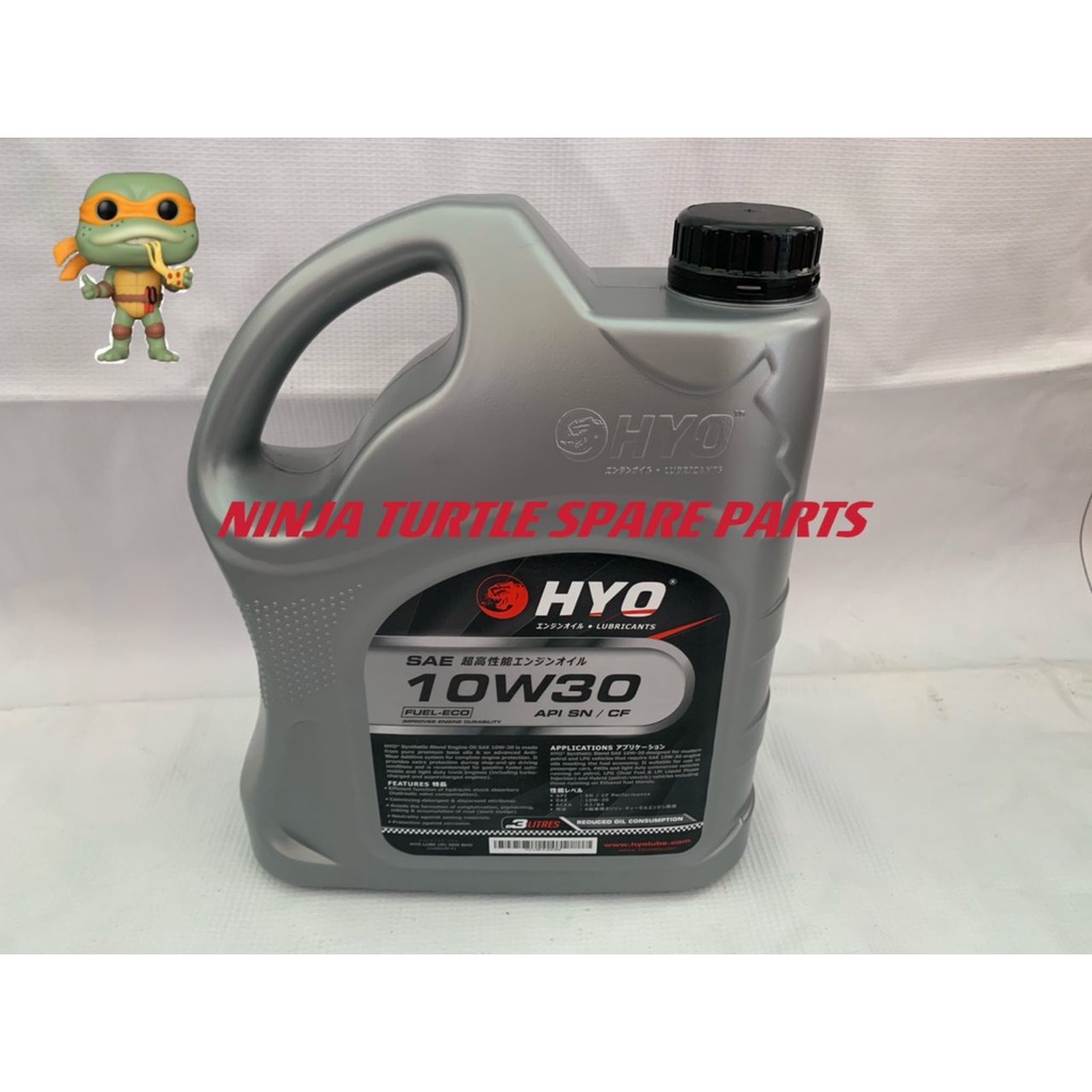 HYO 10W30 SAE API SN/GF-5 Engine Oil 3LITER (JAPAN TECHNOLOGY) | Shopee ...