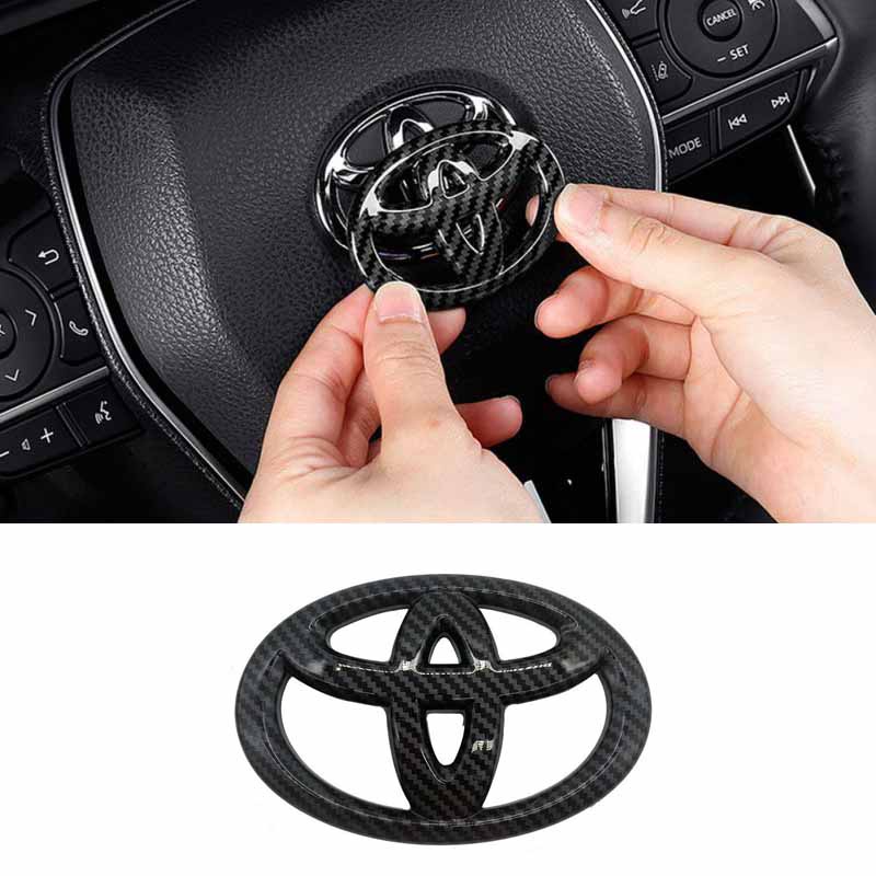 【TOYOTA】 EMBLEM TOYOTA Logo Car Auto Steering Wheel Emblem Badge ...