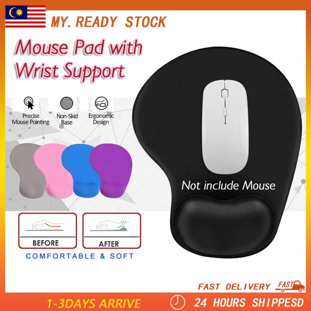 Wrist Rest Support Ergonomic Mouse Pad Memory Foam Notebook Gaming PC ...