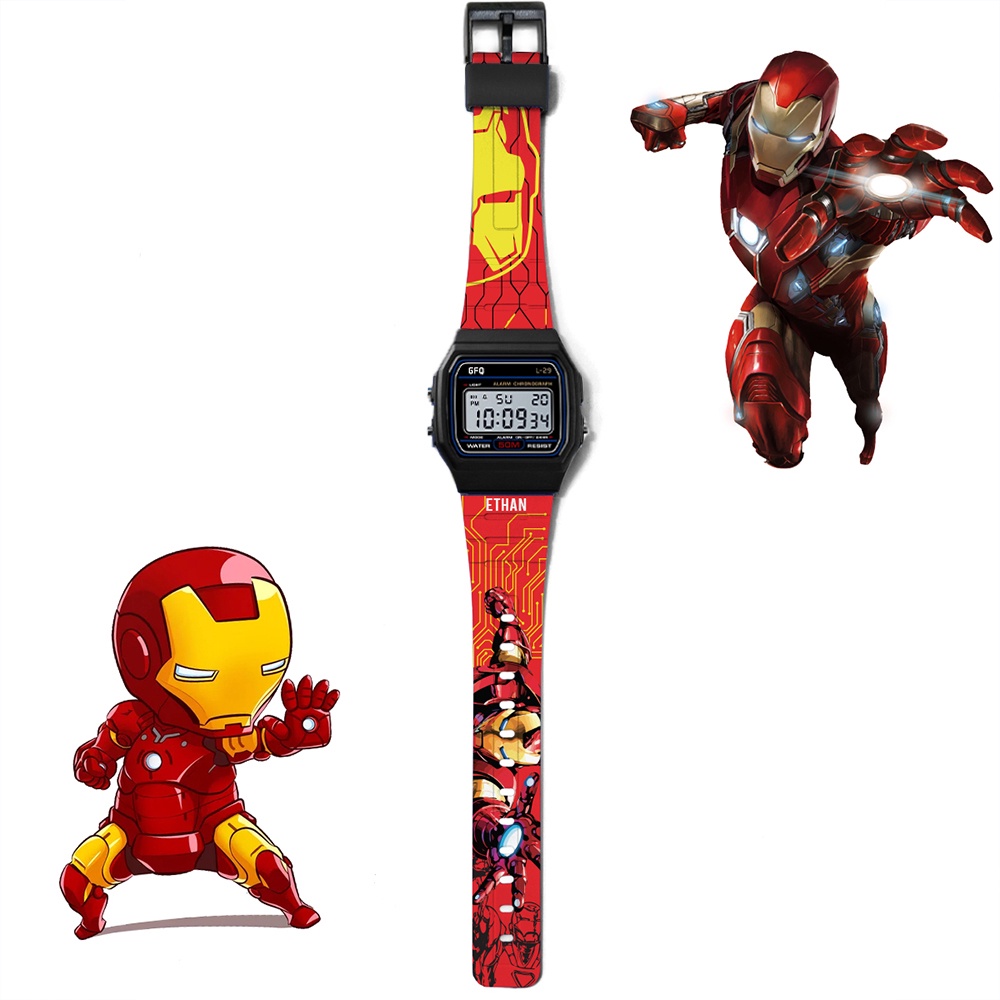 Iron Man Kids Watch Waterproof Jam Tangan Digital Budak Lelaki Birthday ...