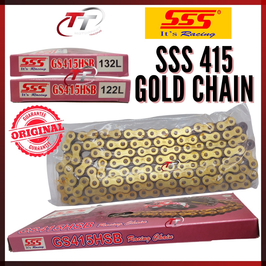 SSS RACING 415 EMAS RANTAI GOLD CHAIN 415-122 415-132 RXZ Y15ZR LC135 ...