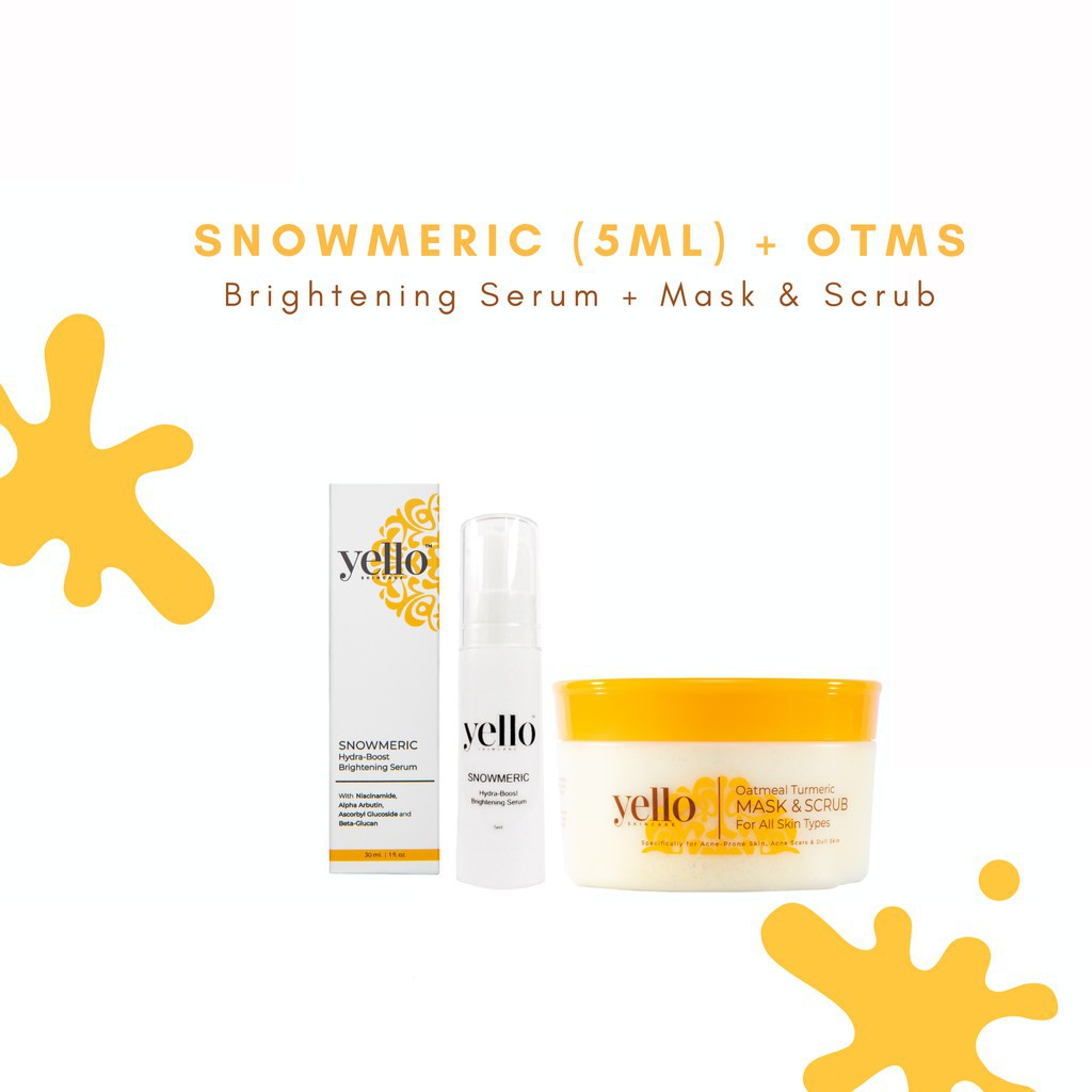 YELLO SKINCARE OTMS (150g) & Snowmeric Hydra-Boost Brightening Serum (30ml) | Shopee Malaysia