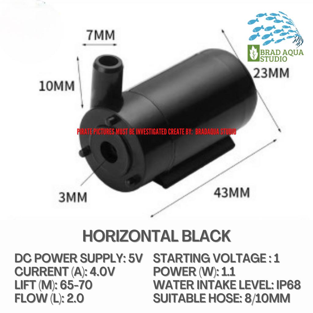 AQUARIUM Mini Submersible Water Pump USB 1M Cable DC Mute 5V ...