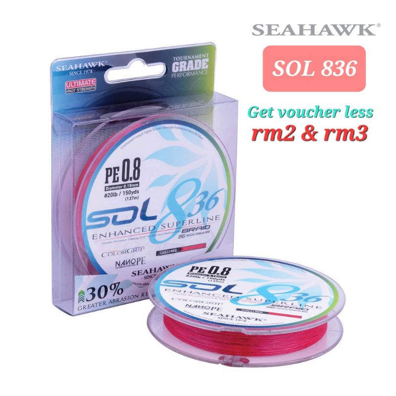 🔥🔥 NEW!! 🔥🔥 2022 SEAHAWK SOL 836 ENHANCED SUPERLINE BRAID | Shopee Malaysia