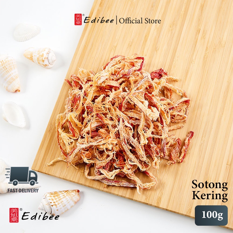 Edibee Sotong Kering Osaka Snack (100G) Dried Squid Cuttlefish 魷魚絲 ...