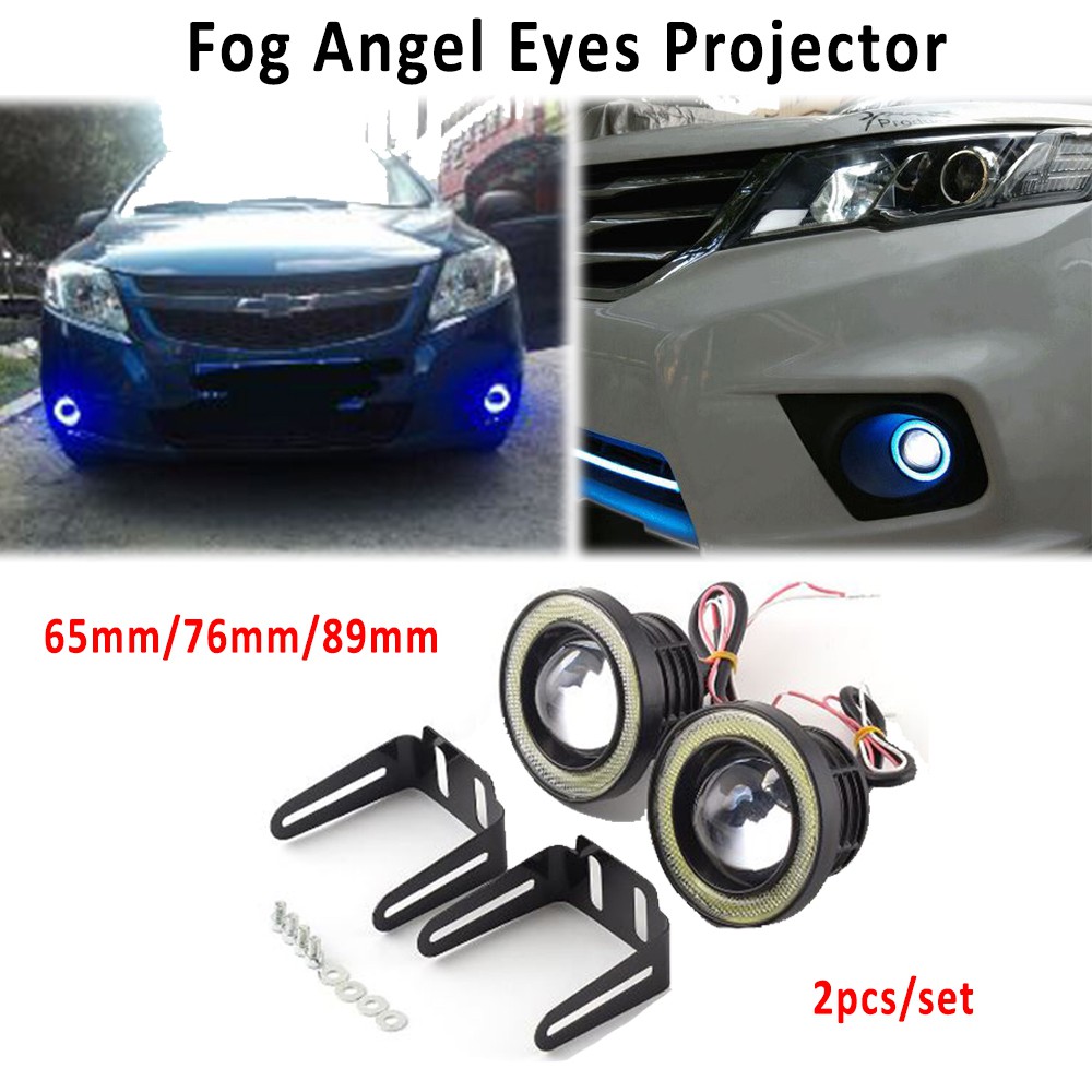 Angel Eye Lens Projector Fog Lamp Spotlight LED Ring R500 Car Fog Angle ...