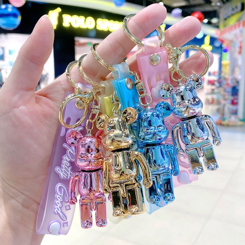 [Ready Stock]M2009 Colourful Cartoon Bearbrick Keychain Fashion Design ...