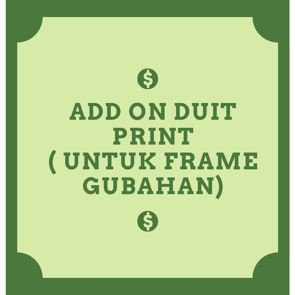 ADD ON DUIT PRINT (UNTUK FRAME GUBAHAN) | Shopee Malaysia