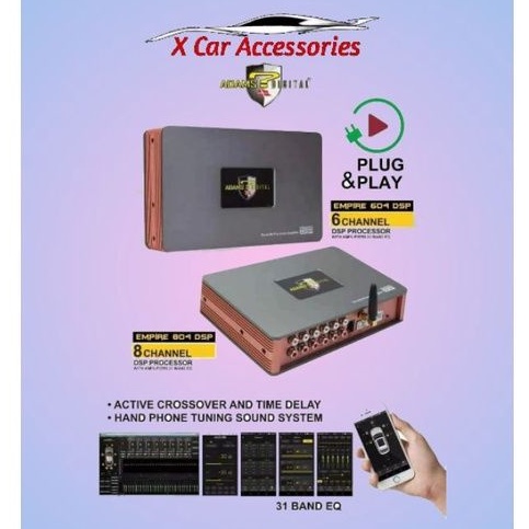 Adams Digital 4 Channel Amplifier DSP Processor 8 Channel RCA Output ...