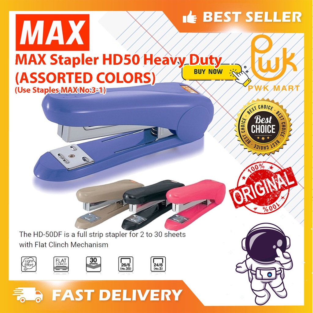 🔥READY STOCK🔥MAX Stapler HD-50 Heavy Duty (Use MAX No.3-1 Staples)Stepler Besar | Shopee Malaysia
