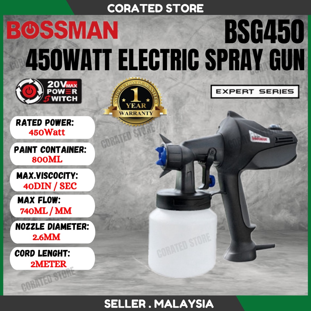 Bossman Electric Spray Gun BSG450 Black 450Watt (1 Year Warranty ...