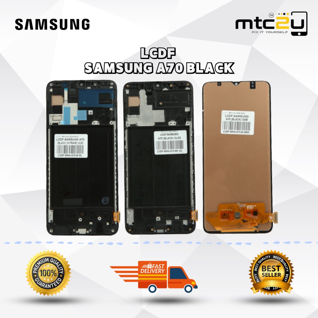 LCDF-SAMSUNG A70 (BLACK) (W.FRAME) OLED/LCDF-SAMSUNG A70 (HITAM ...