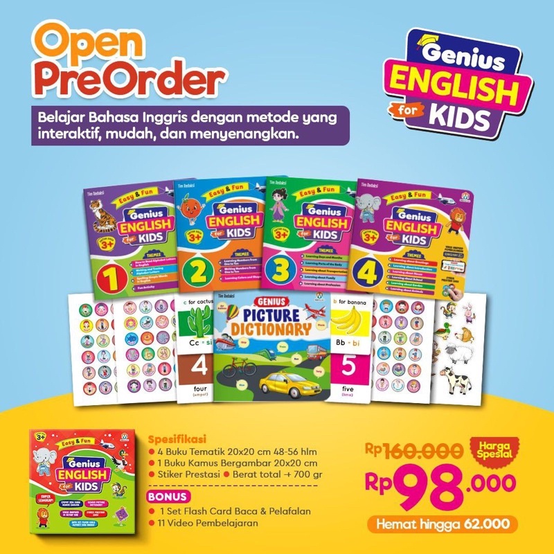 Genius ENGLISH FOR KIDS Special Packaging MEMBER GROUP JASTIP TNJ ...