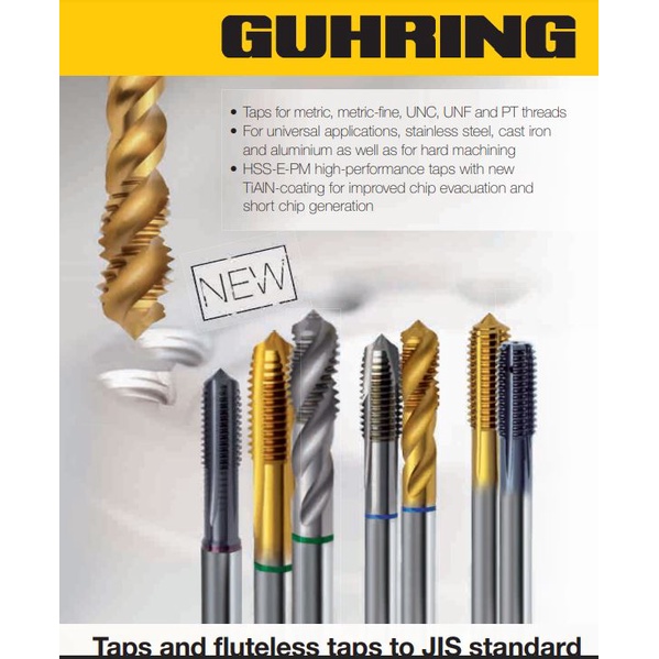 Guhring JIS Machine Taps Blind Hole M3~M12(Uncoated) | Shopee Malaysia