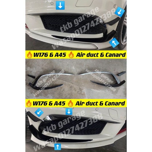 Mercedes W176 A45 bumper air duct Canard | Shopee Malaysia