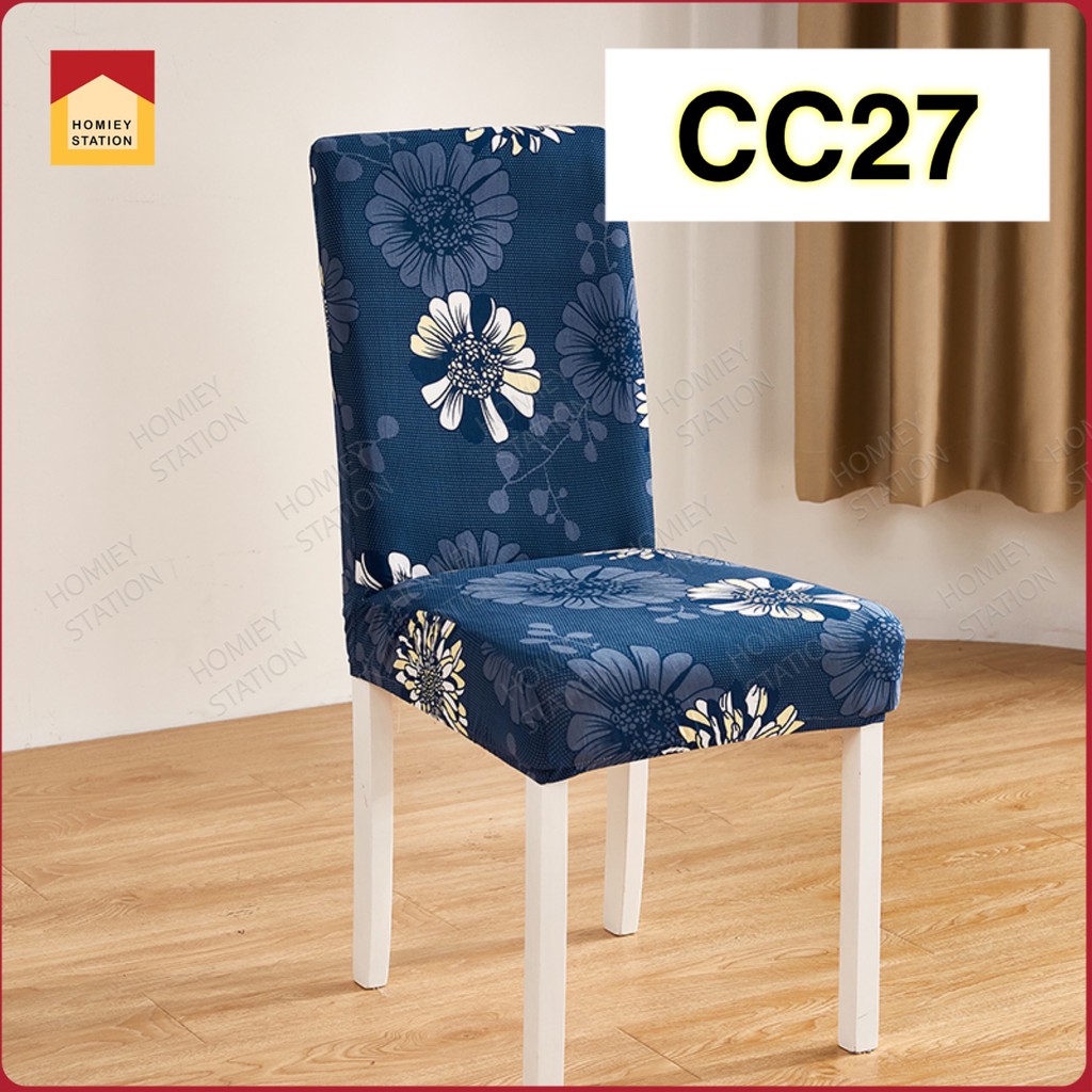 Dining Chair Cover Sarung Kerusi Chair Cover Corak Stretch Elastic ...