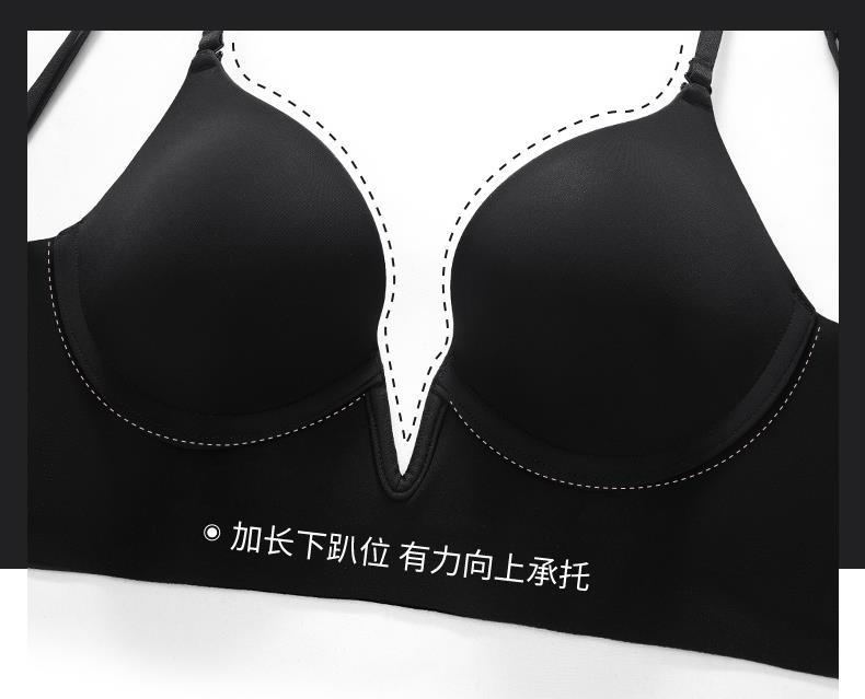 Women Deep V Bra U-shaped Beautiful back underwear eamless ladies ...