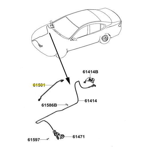Proton Gen-2 EXORA PERSONA SATRIA NEO PREVE Front Hoot Lock release ...