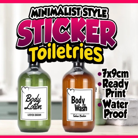 Toiletries Labels Sticker Custom Sticker Label Toiletries Sticker Label ...