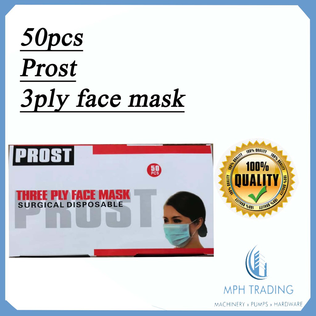 [MADE IN MSIA & 24HR DELIVERY] PROST 50 PCS 3 Ply High Quality Surgical ...