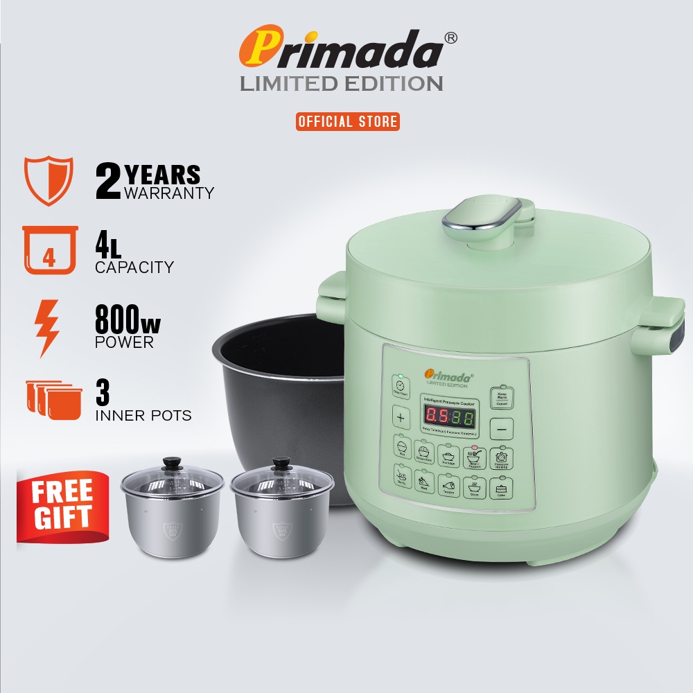 Primada LIMITED EDITION 4 Liter Triple Pots Pressure Cooker MPC4000 ...