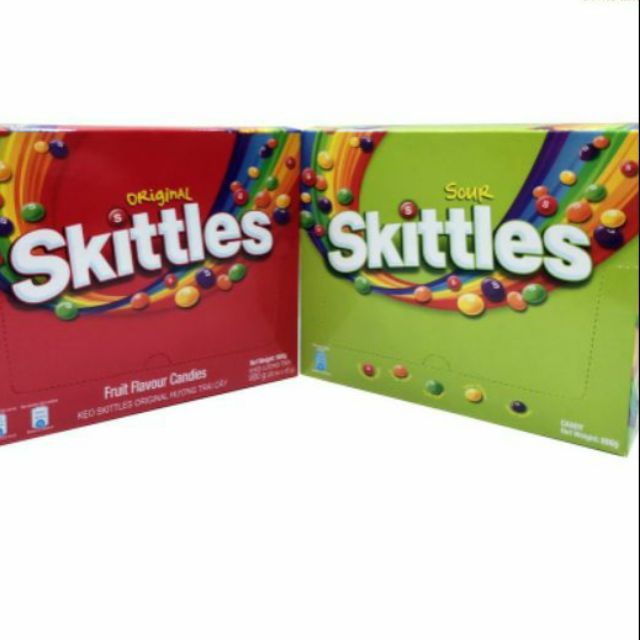 SKITTLES FRUITS FLAVOUR CANDY (45g x 20 pcs) ORIGINAL / SOUR | Shopee ...