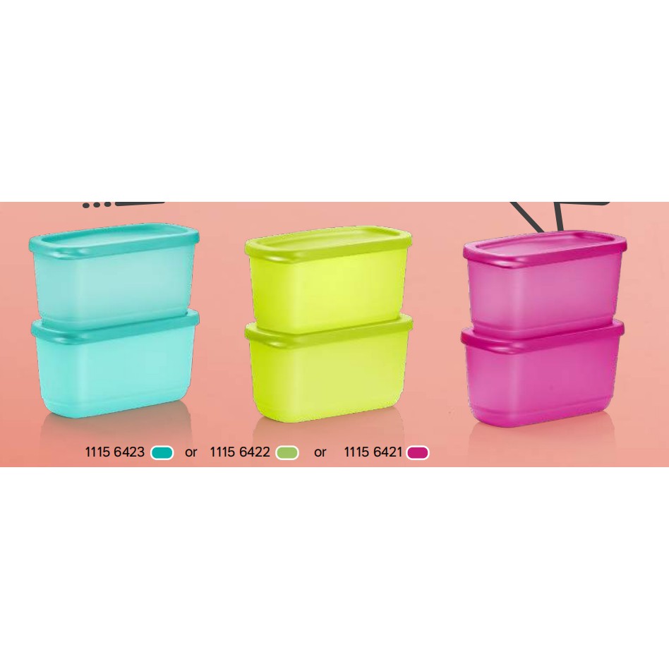 Tupperware Cubix Mini Rectangular 250ml 2pcs | Shopee Malaysia