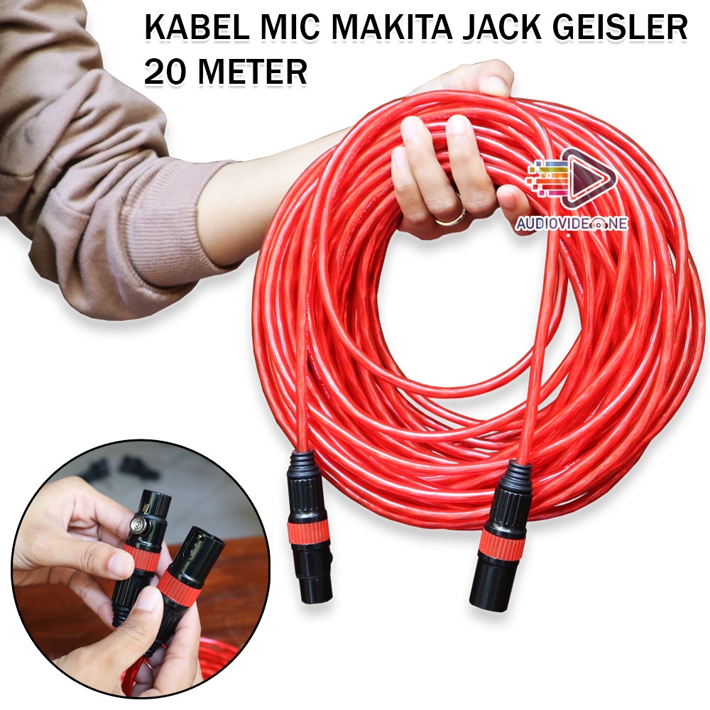 MERAH Makita Mic Cable Jack Canon XLR Geisler Male Female Pure Copper ...