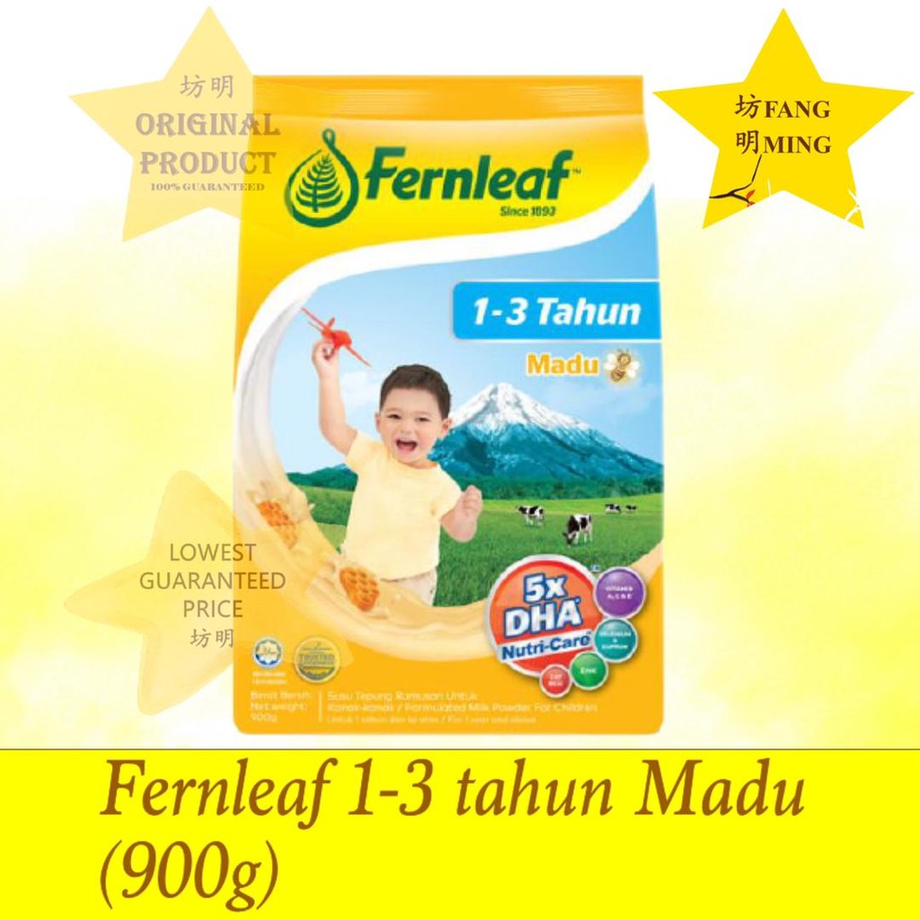 Fernleaf 1-3 Years (Madu) 900g Milk Powder for Children(EXP 09/2026 ...