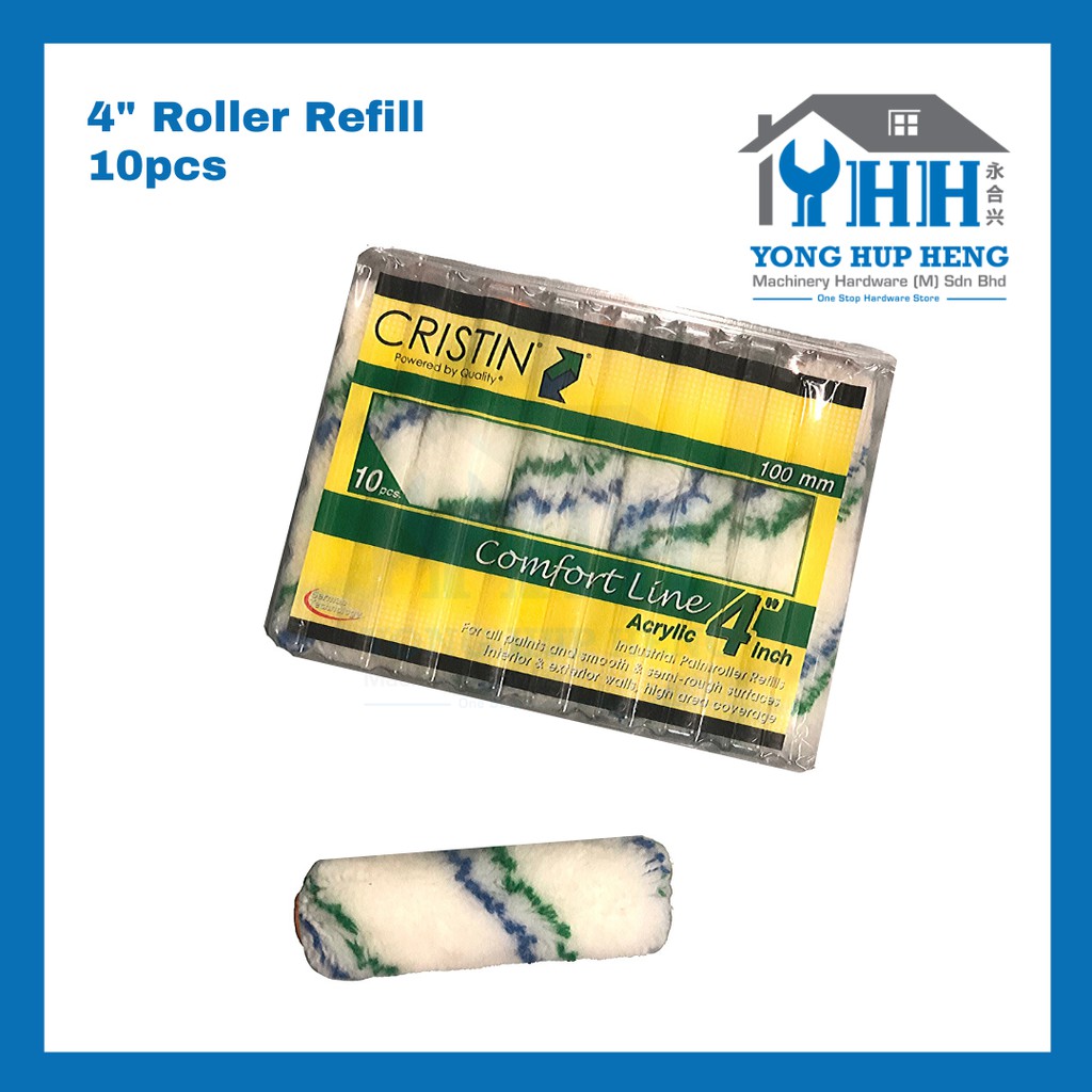 4" Cristin Roller Refill ONLY Roller Cat Besi 油漆滚筒套 | Shopee Malaysia