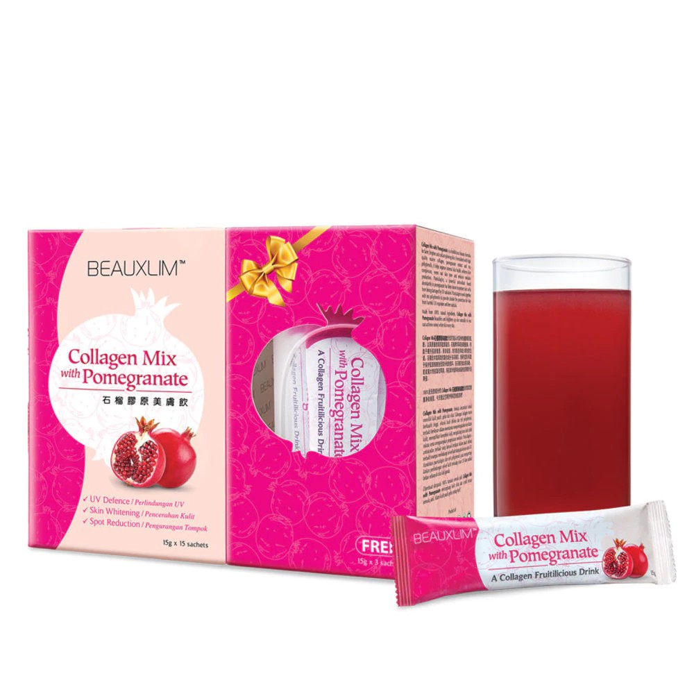 BEAUXLIM Collagen Mix with Pomegranate 15g (18 sachet) | Shopee Malaysia