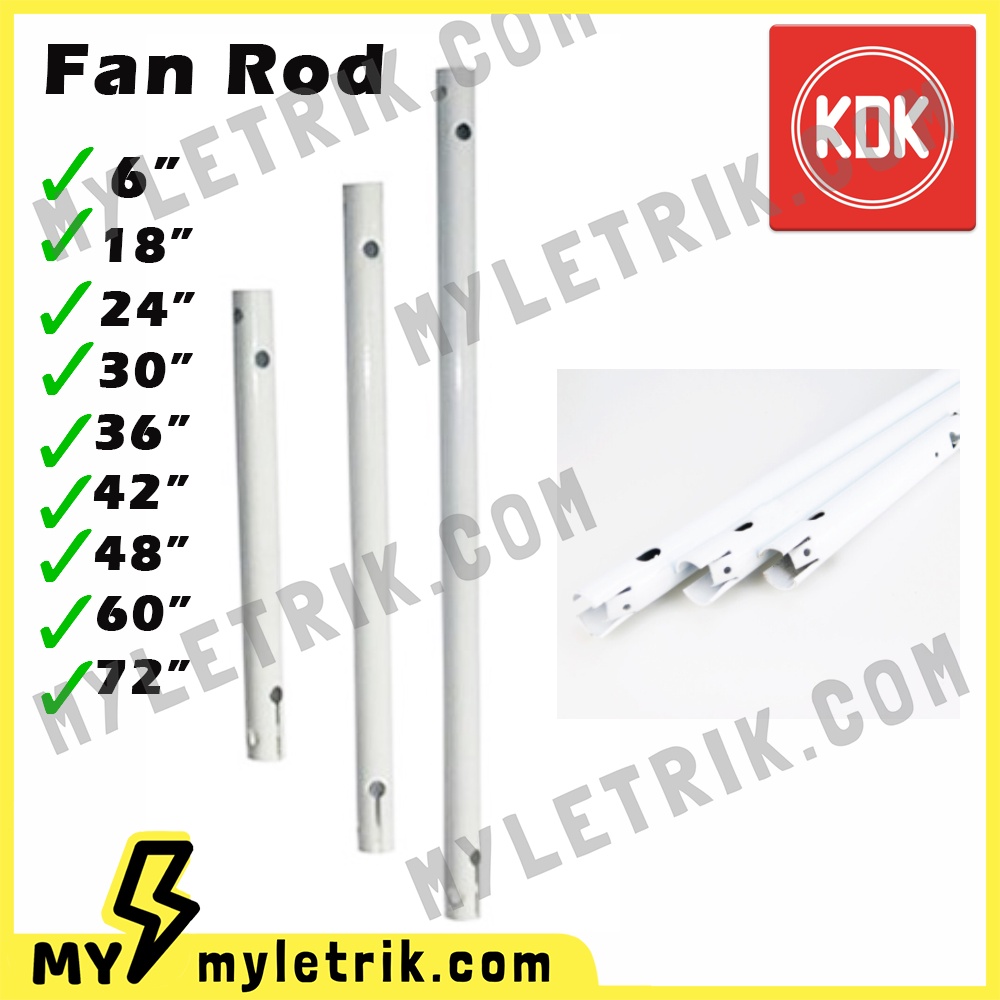 Original KDK / PANASONIC Fan Rod Ceiling Fan 6 inch 18 inch 24 inch 30 ...